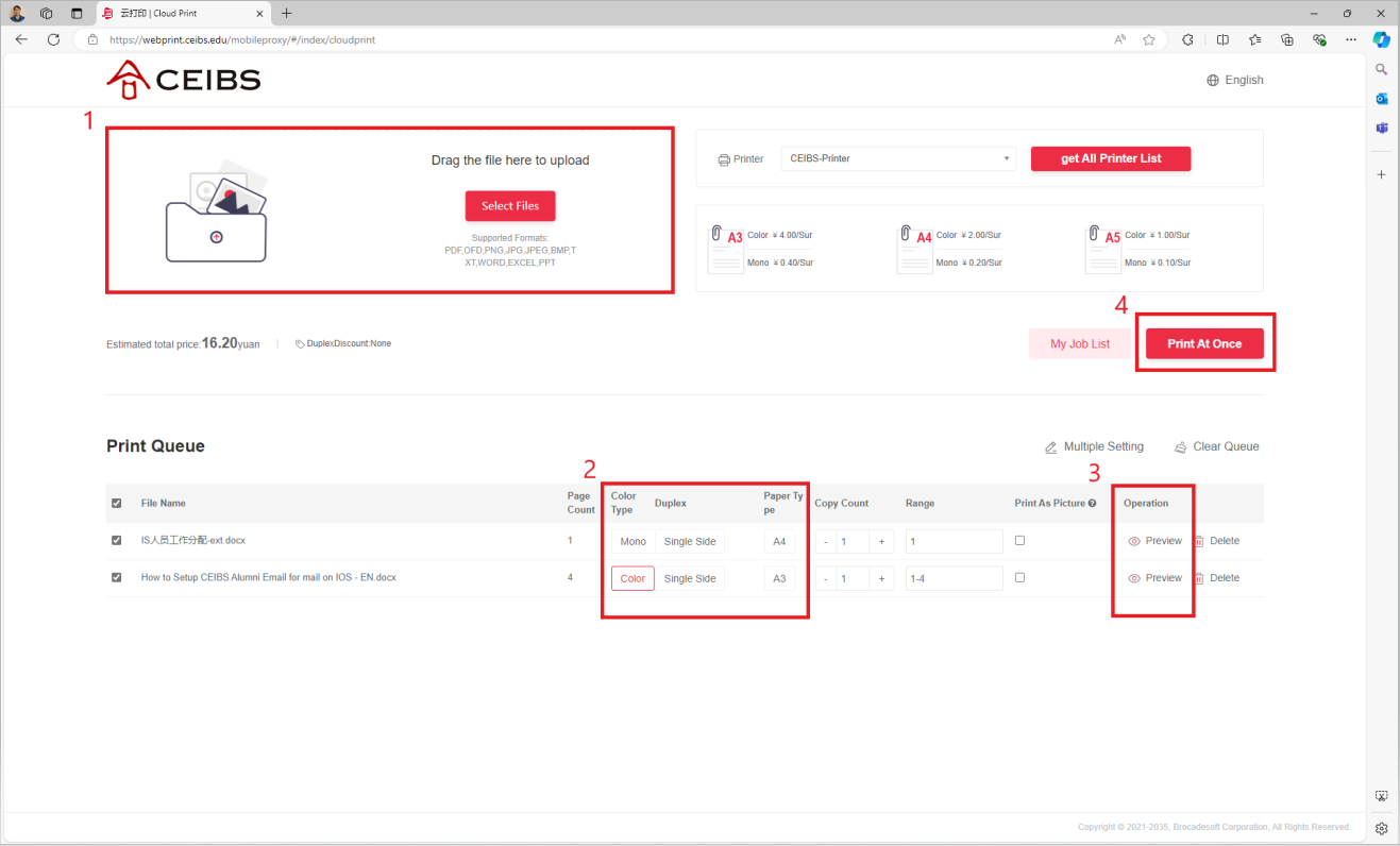 How to Use Webprint Service